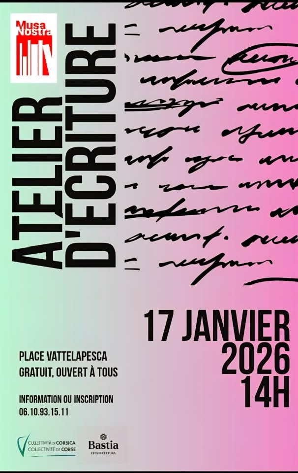Atelier d’écriture | MusaNostra – Agenda – Cità di Bastia